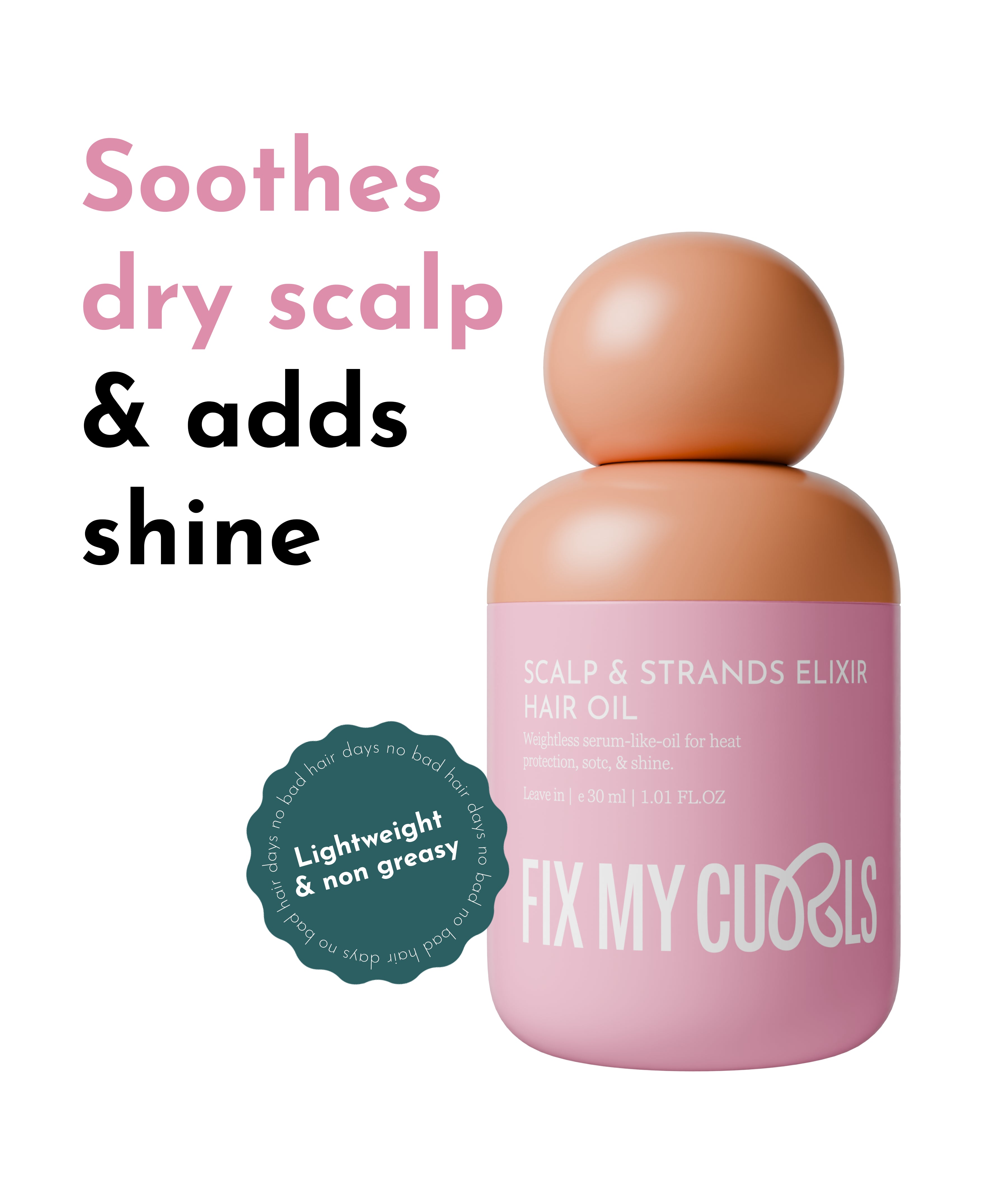 Find Fix My Curls’ Scalp & Hair Elixir Oil to Nourish Hair